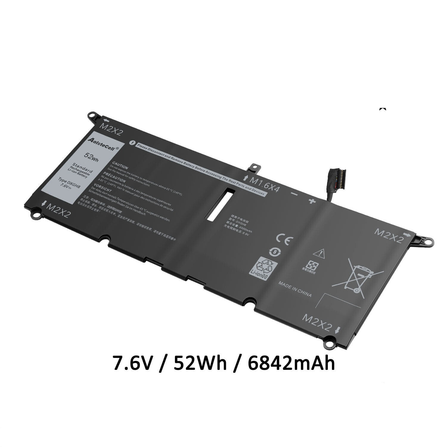 Type DXGH8 Battery for Dell Inspiron 14 7490 Series 7.6V 52Wh - Walmart.com