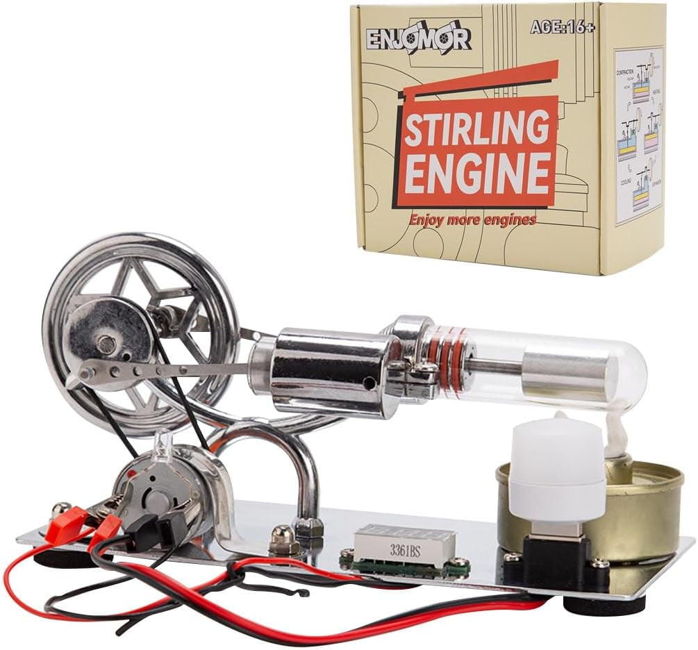 γ-Type Hot Air Stirling Engine Model Kit, Stirling Engine Motor ...