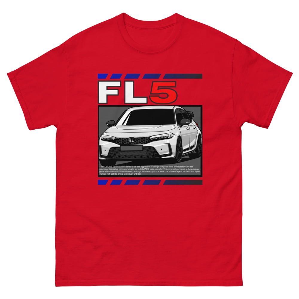 Type R FL5 hatchback import t-shirt (Red, L) - Walmart Business Supplies