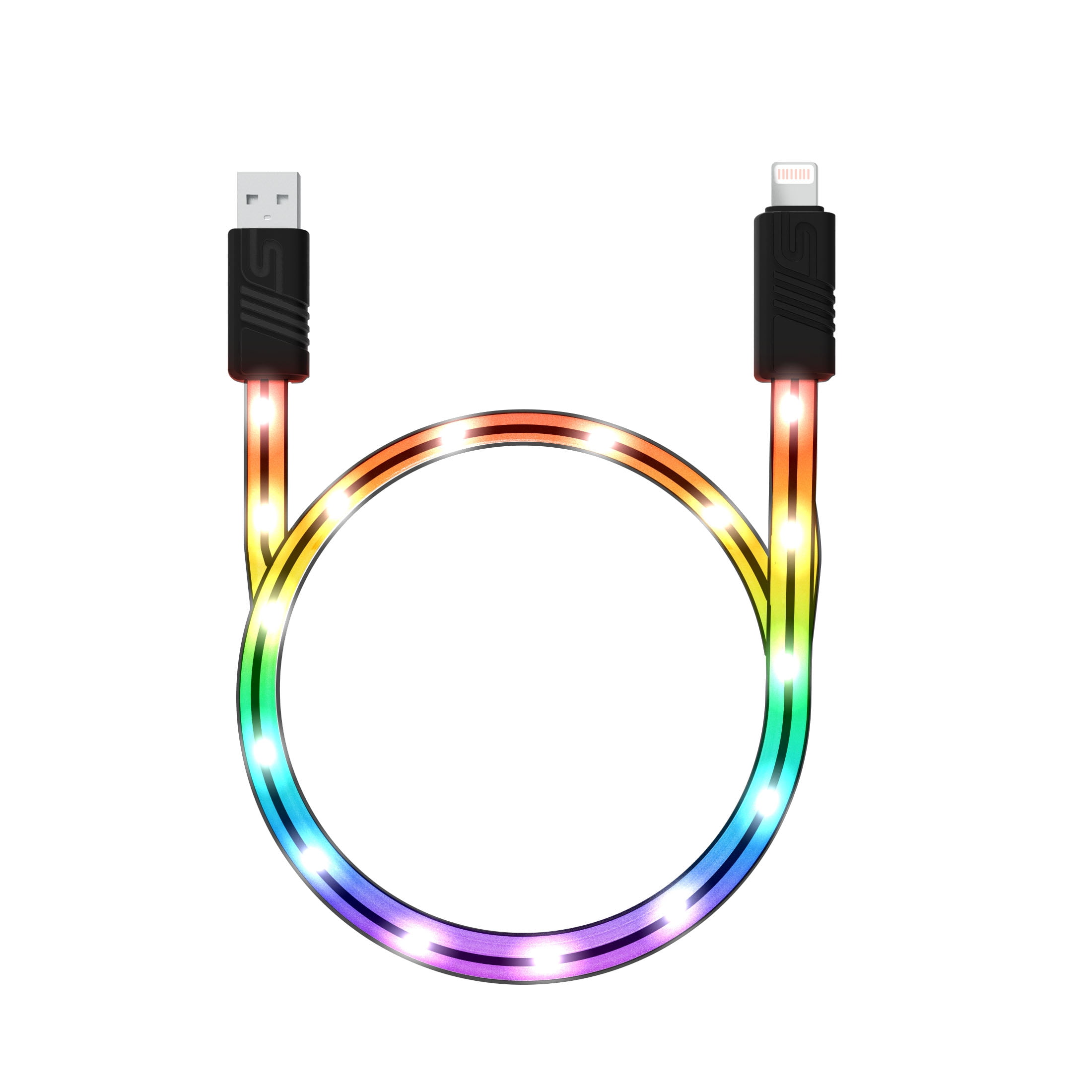 TYPE S Charge & Glow 3FT USB-A to Lightning Charging Cable with LED ...