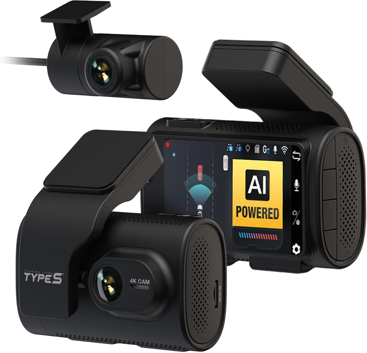 Type S T400 AI-Powered Driver Assistance 4K Dash Cam with ADAS ...