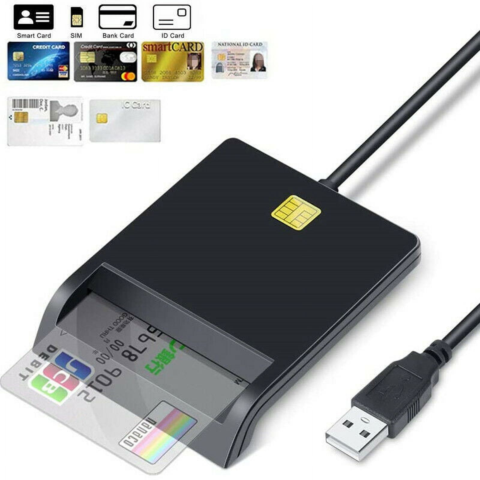 Type USB Smart Card Reader DOD Military USB Common Access CAC Card ...