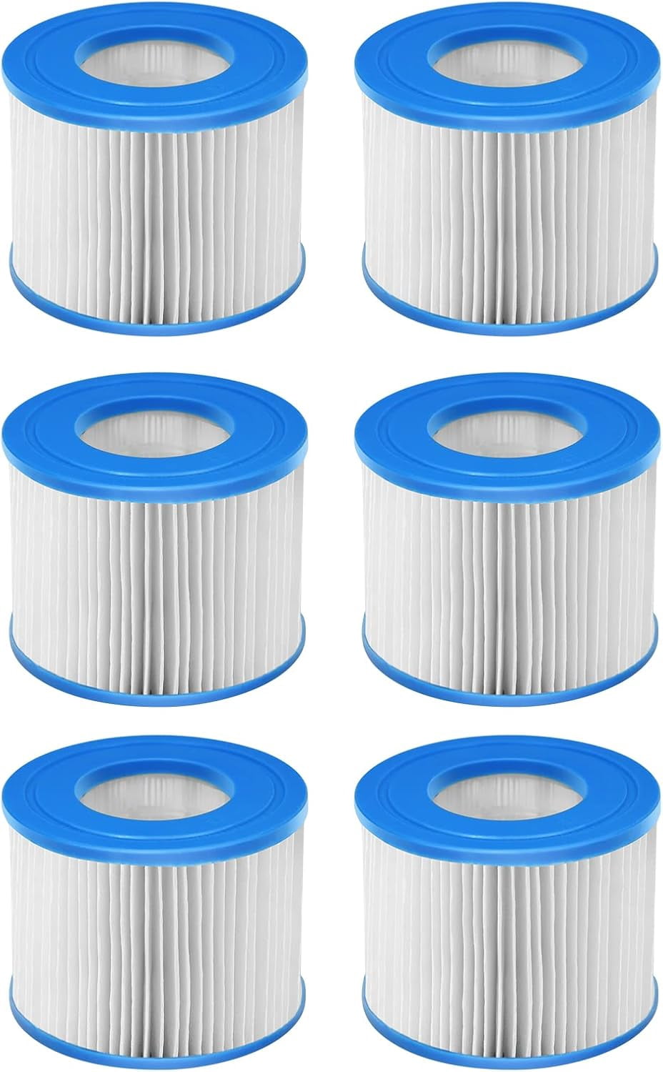 Type VI Hot Tub Filter Replacement, 6 Pack Spa Filter Cartridge ...