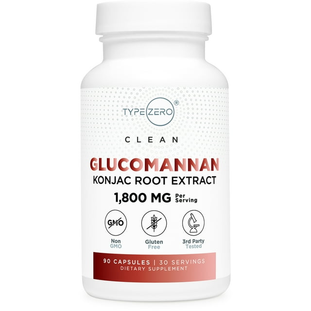 Type Zero Clean Glucomannan Konjac Root Extract (90 Capsules)(1,800 MG ...