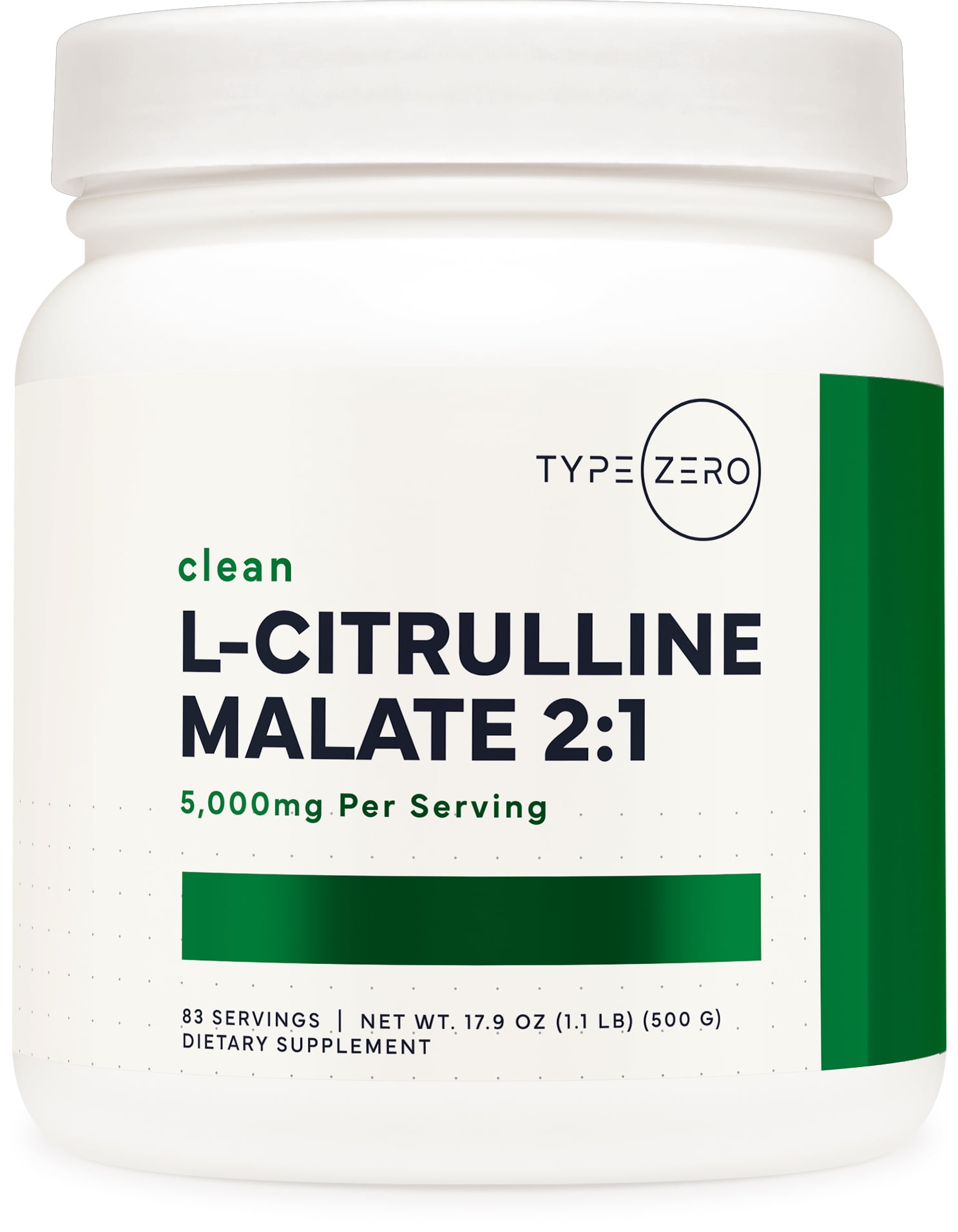 Type Zero Clean L-Citrulline Malate 2:1 Powder Drink Mix (Unflavored ...