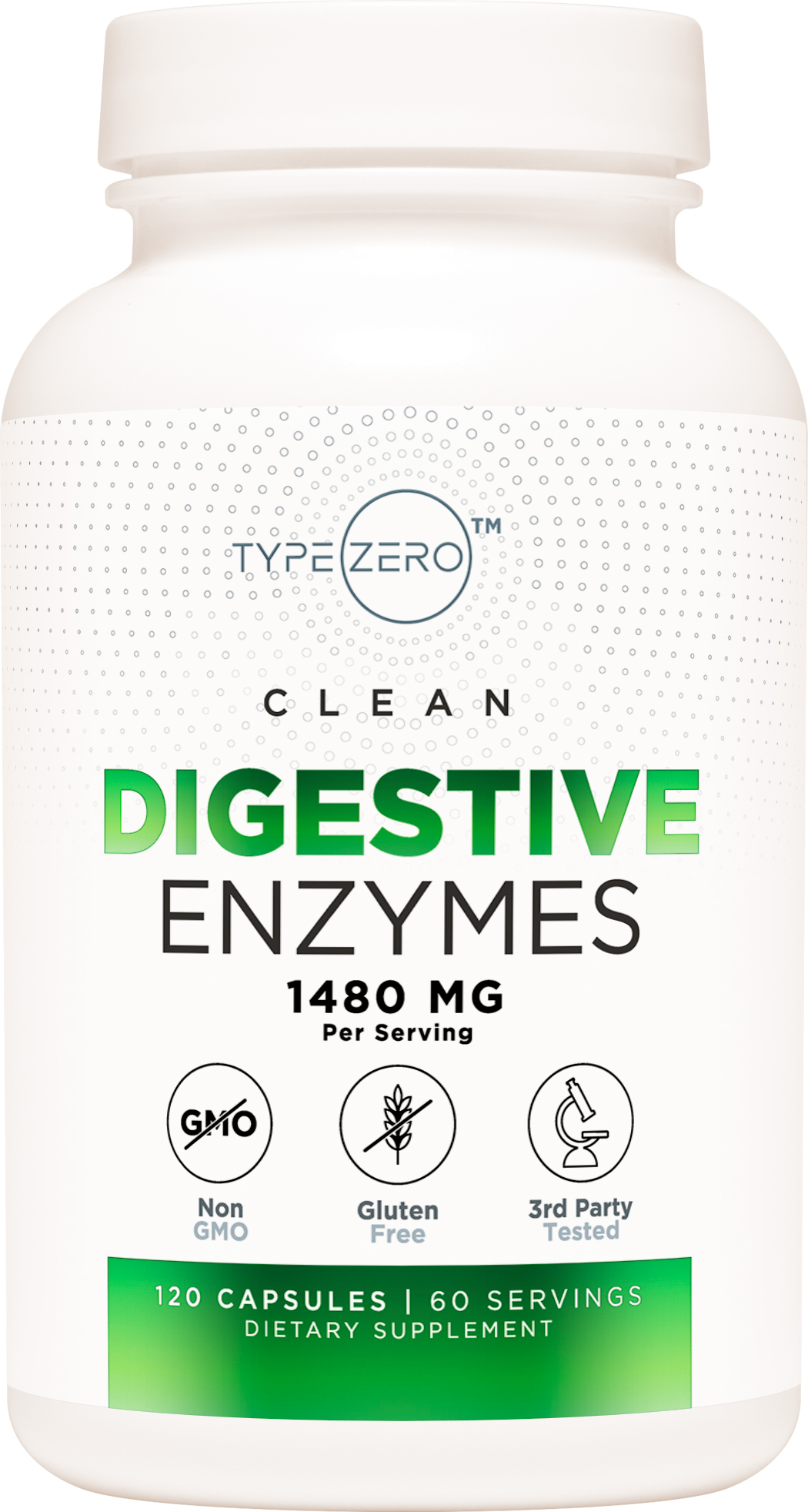 Type Zero Digestive Enzymes (335mg, 120 Capsules) Complete Digestive ...