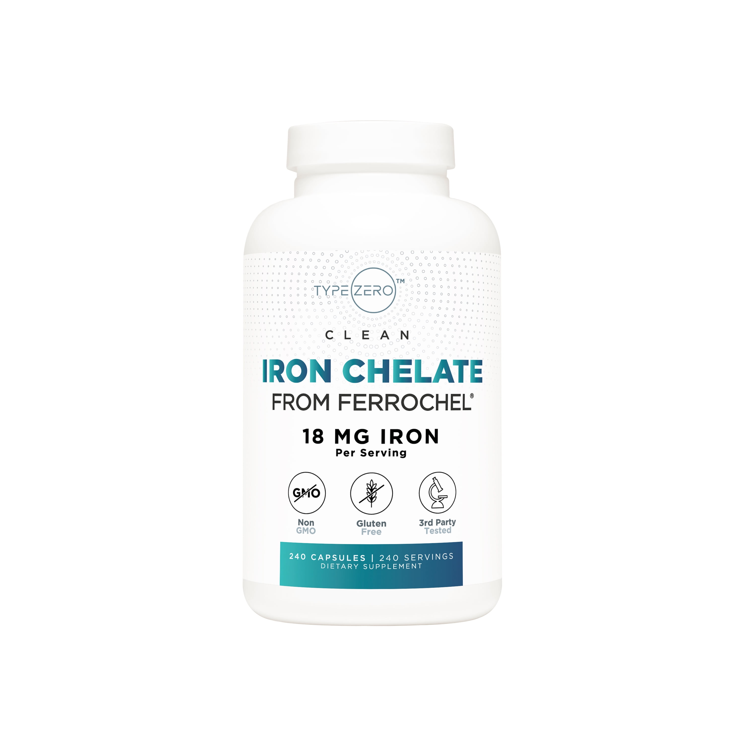Type Zero Iron Chelate Capsules (18 MG, 240 CAPS) from Ferrochel - Non ...