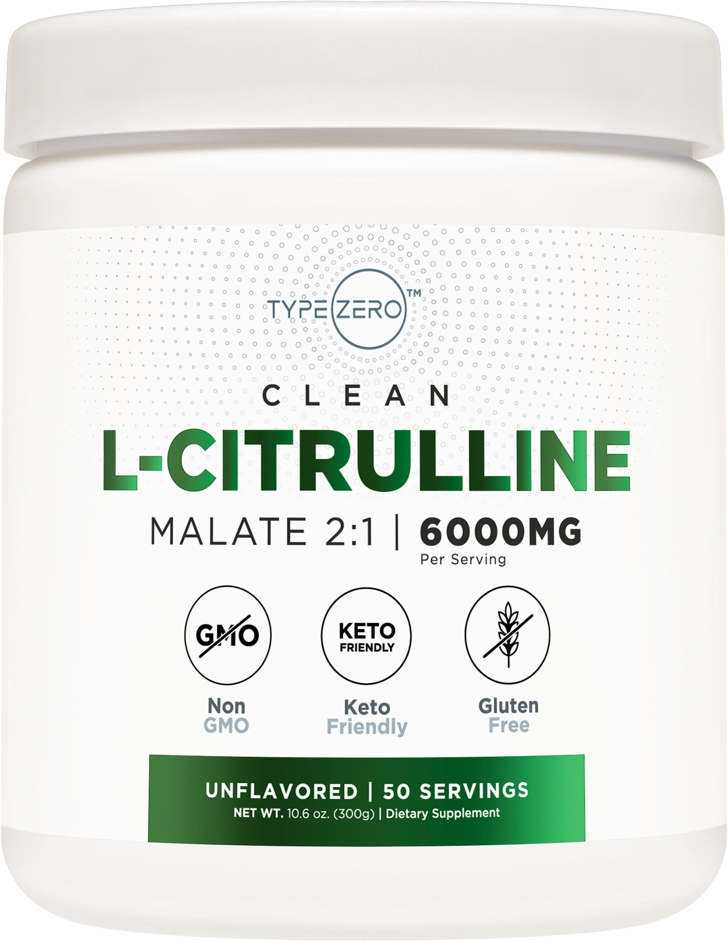 Type Zero L-Citrulline Malate Powder 2:1 6X (6000mg | Unflavored) Ultra ...