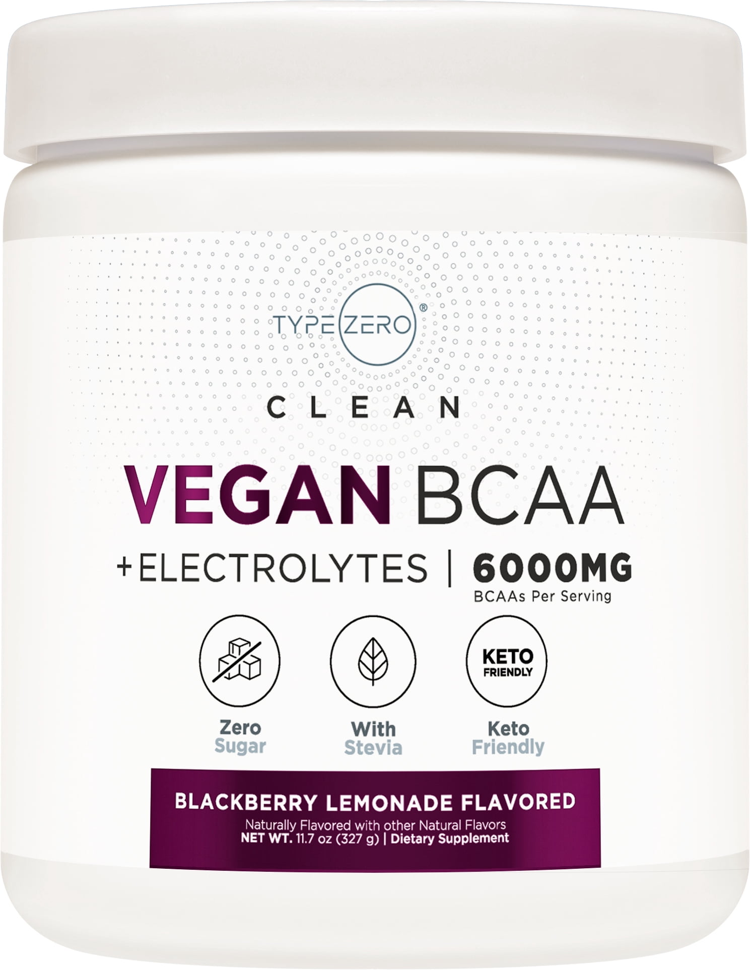 Type Zero Vegan BCAA + Electrolytes (Blackberry Lemonade) 6000mg Per ...