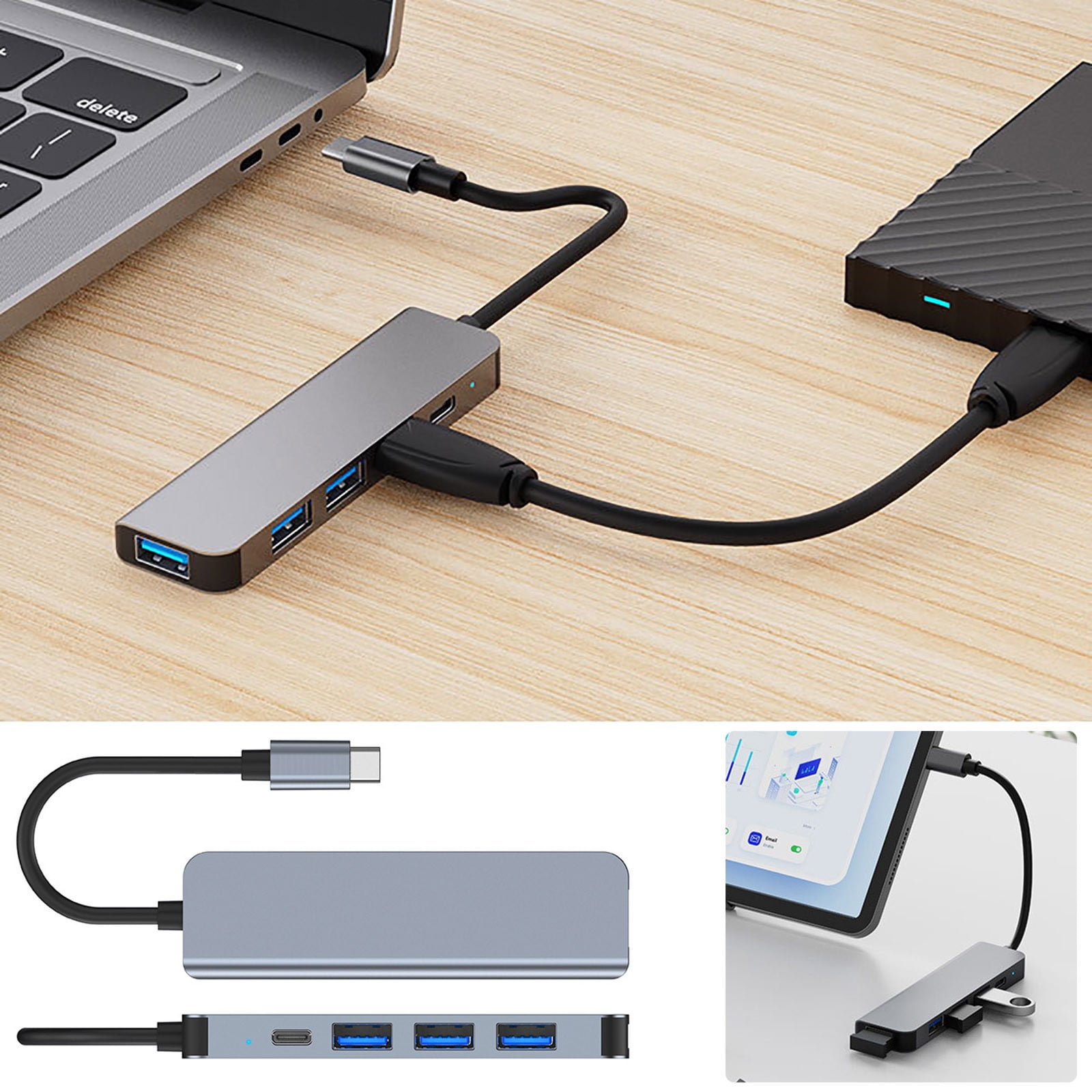 Type-c Hub PD100w Fast Charging, 3.0 Hub Laptop Extender, USB ...