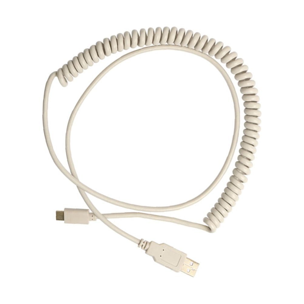 Elastic Keyboard Connector Coiled USB Type-C Cable for Keyboard Use ...