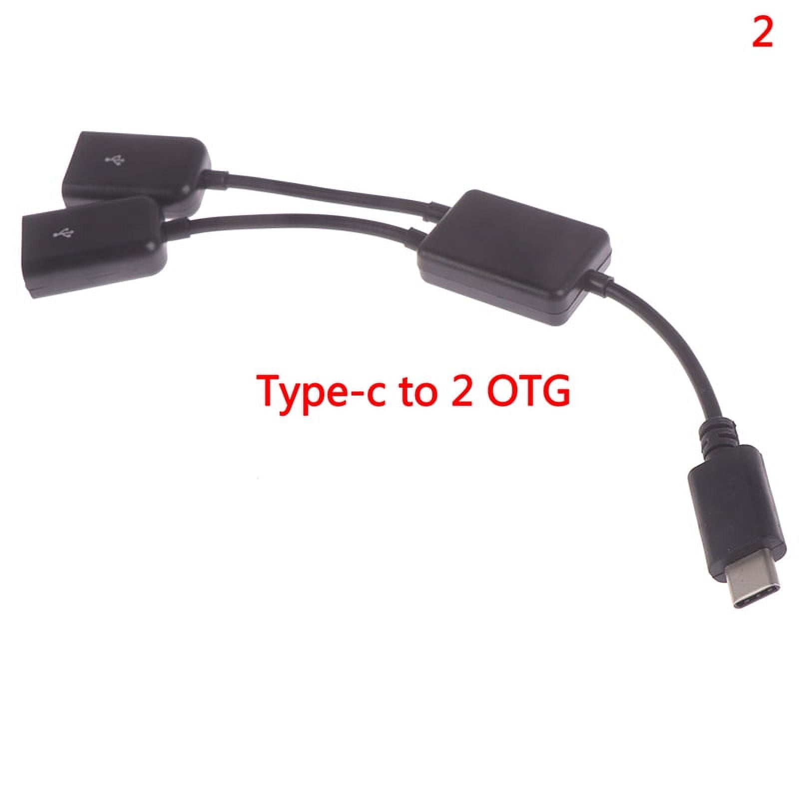 (Type-c) Micro usb / type c to 2 otg dual female usb port hub cable y ...