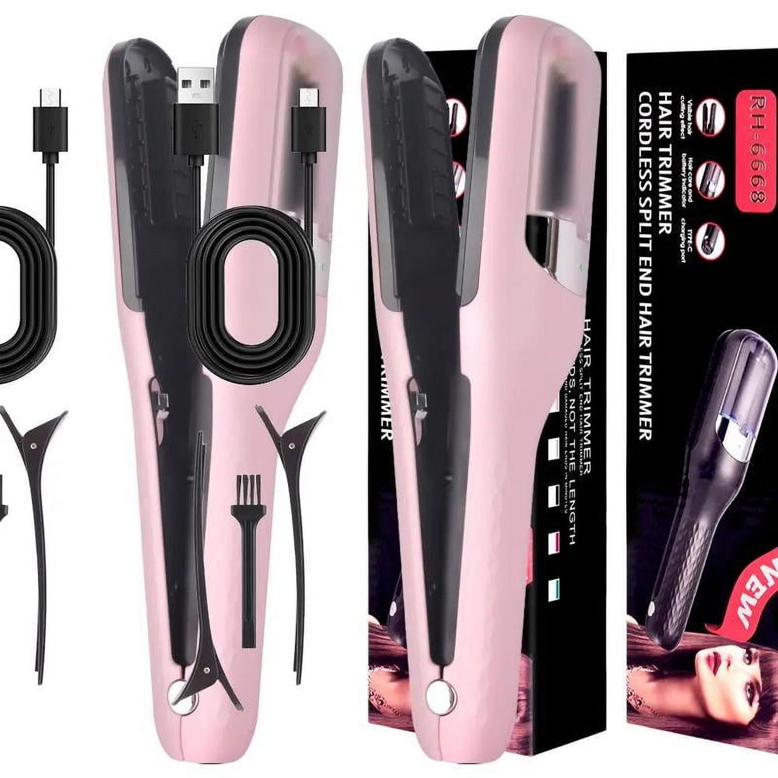 Type-c Rechargeable Hair Split End Clipper, Portable Wireless Trimmer ...