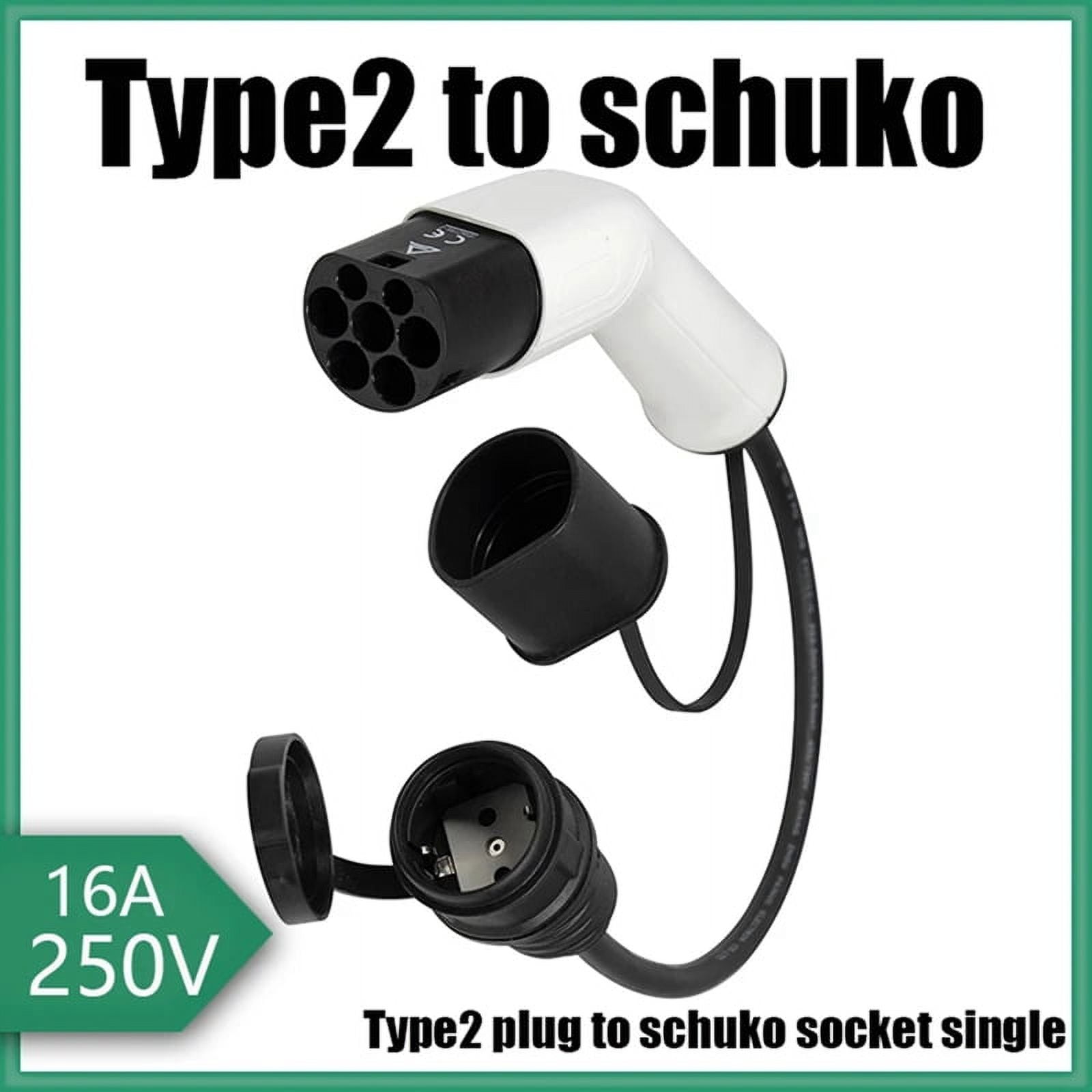 Type2 to Schuko 16A Electrical Car Type 2 Charging Side Plug to Schuko ...
