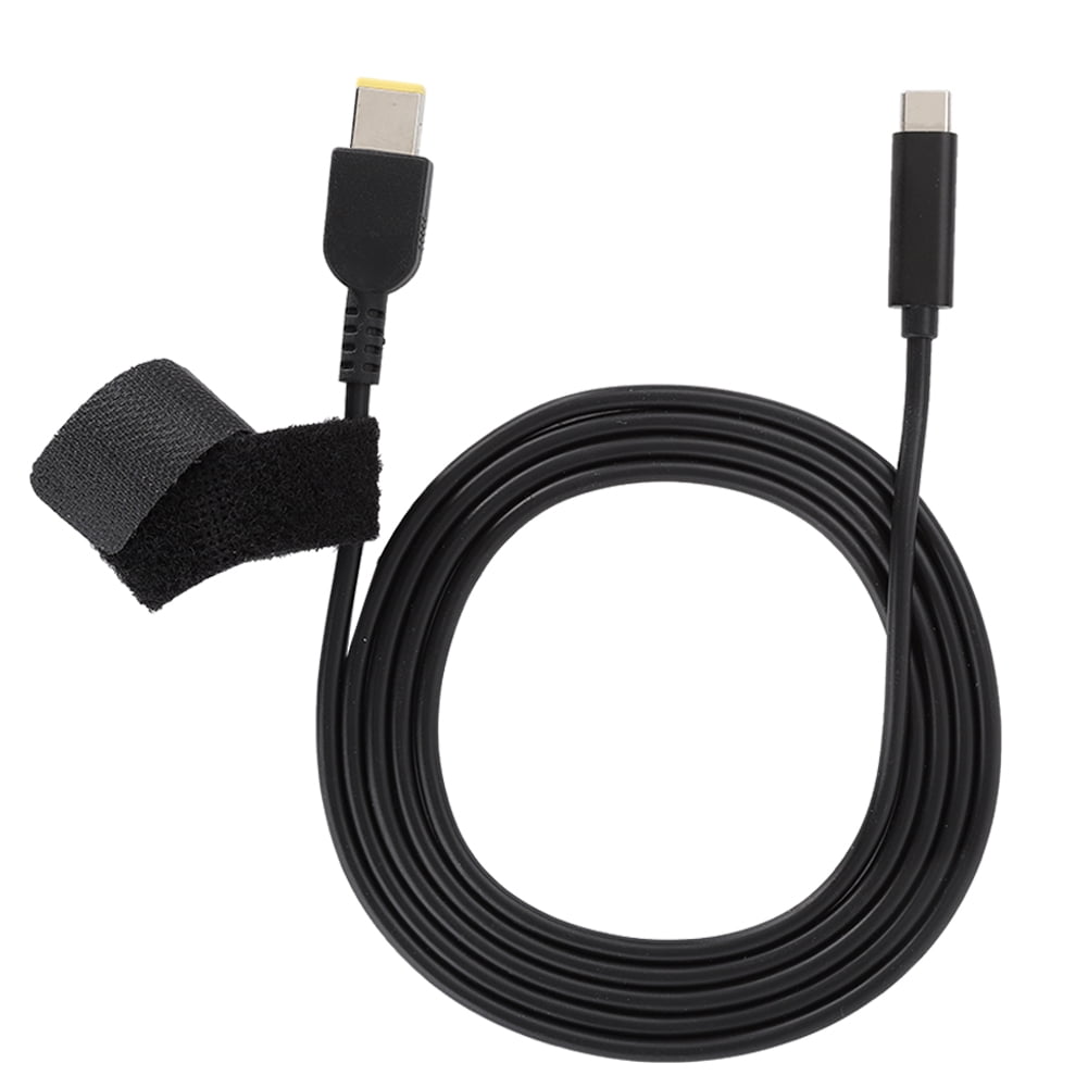TypeC USB-C Male Input to Rectangle Tip Output Laptop Power Supply Cord ...