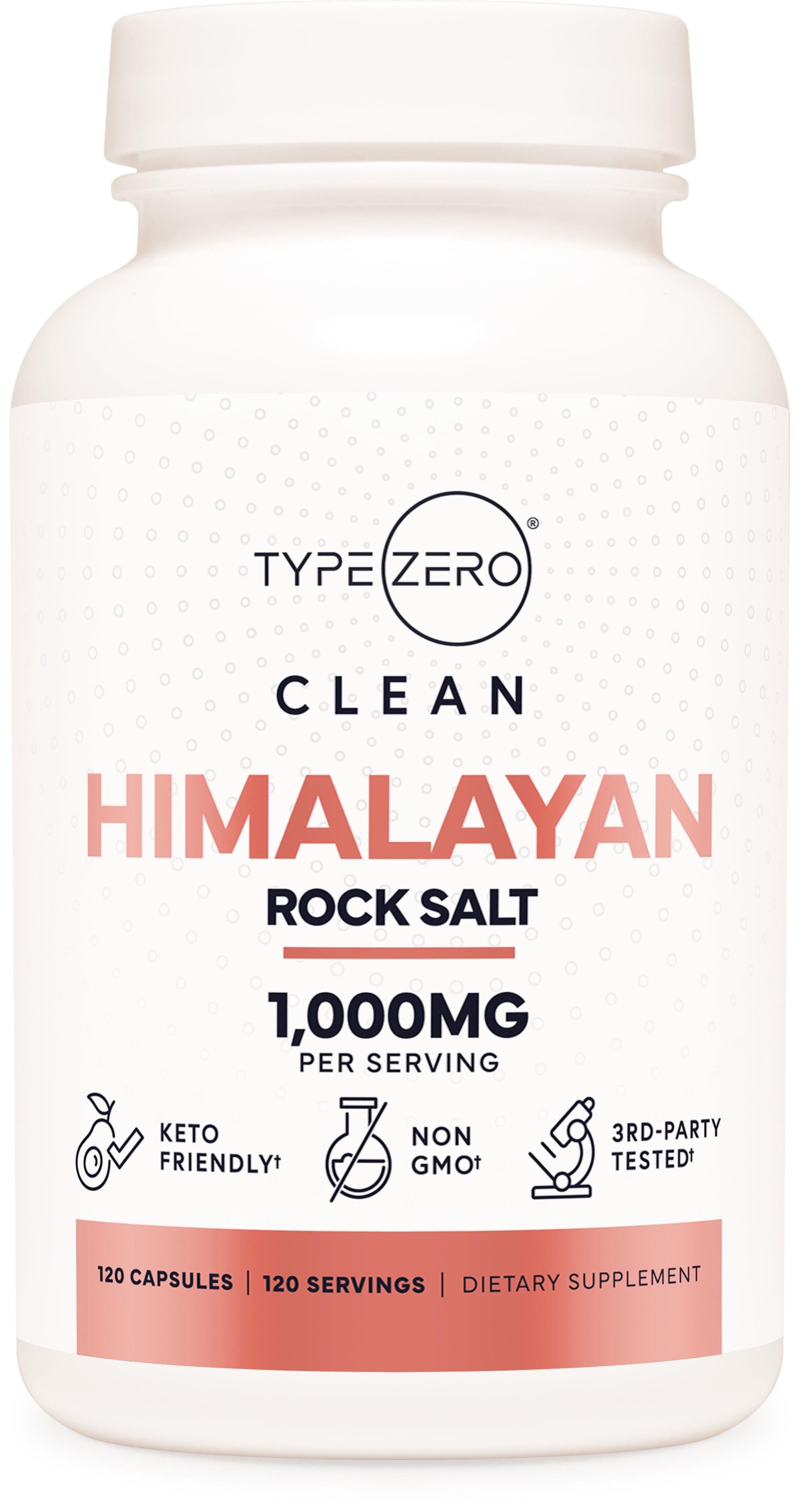 TypeZero Himalayan Rock Salt Capsules (120 Capsules) (1000mg per ...