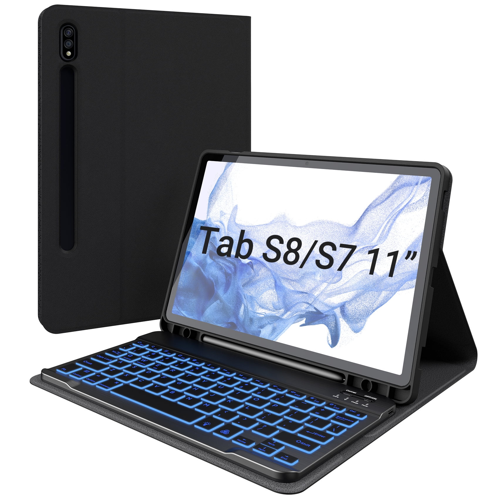 Typecase Keyboard Case for Samsung Galaxy Tab S8 & S7 11 inch Backlit ...