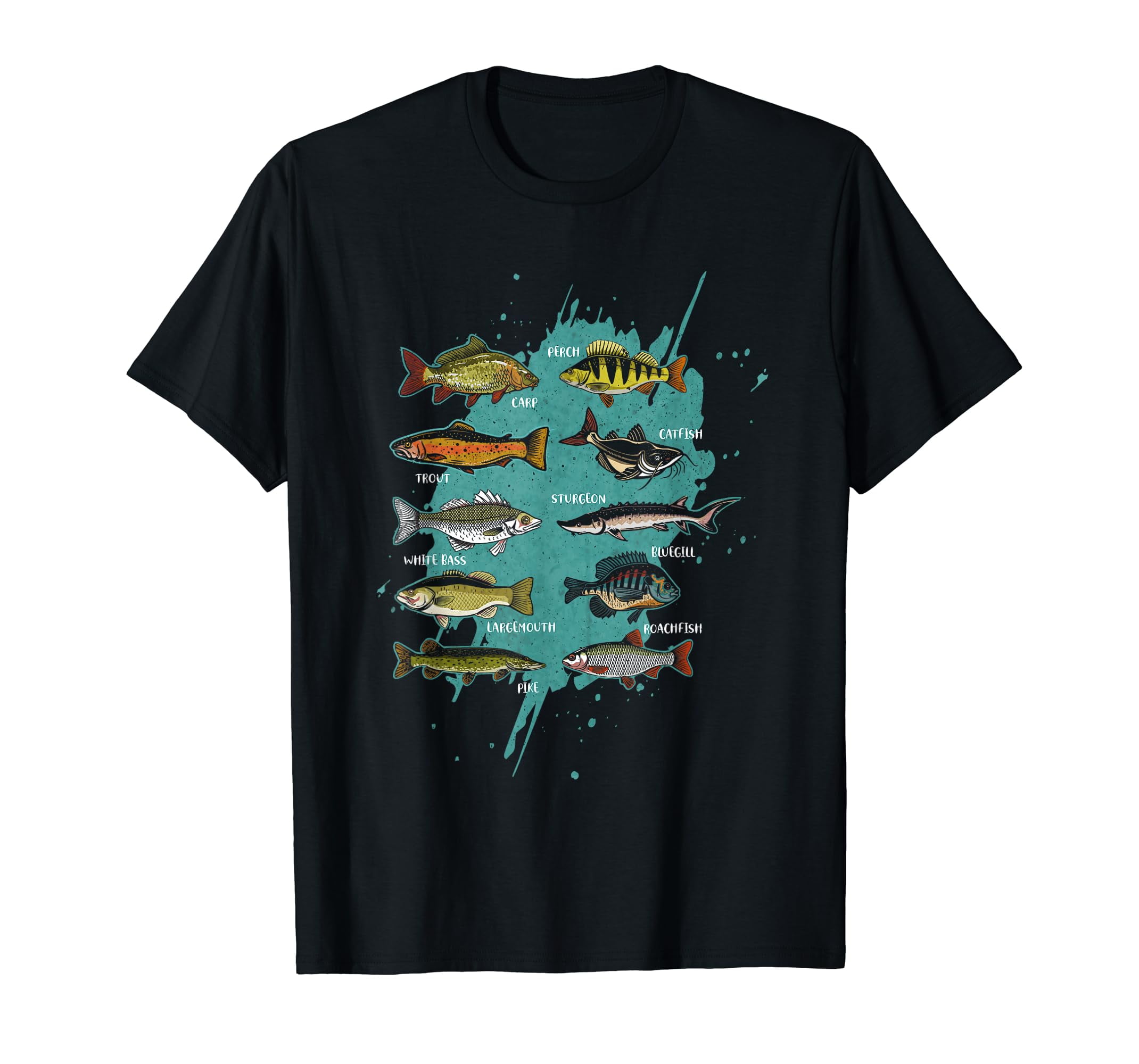 Types Of Freshwater Fish Freshwater Fishing Shirts Fishing T-Shirt ...