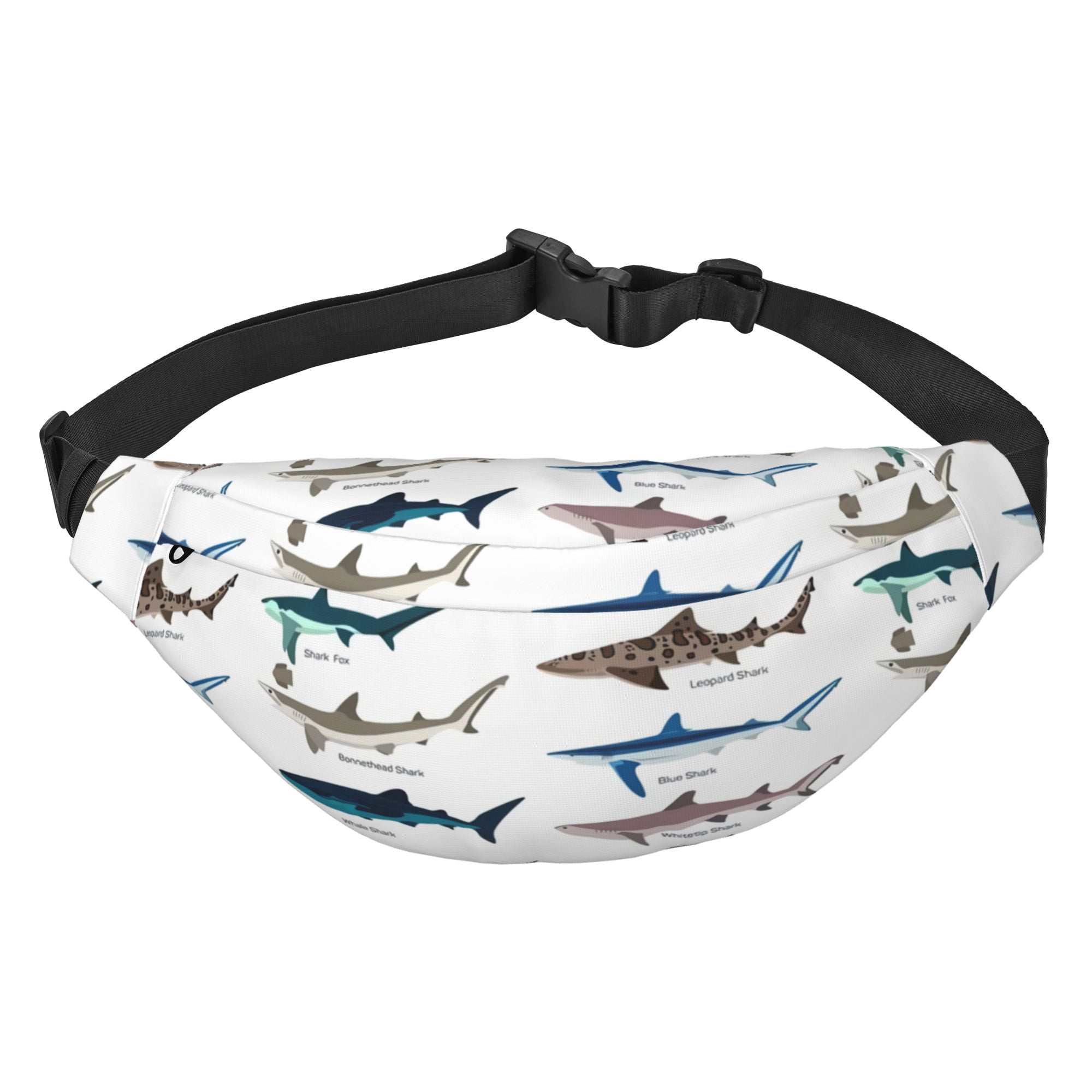 Types Of Sharks Fashion Waist Chest Bag Adjustable Belt Chest Shoulder ...
