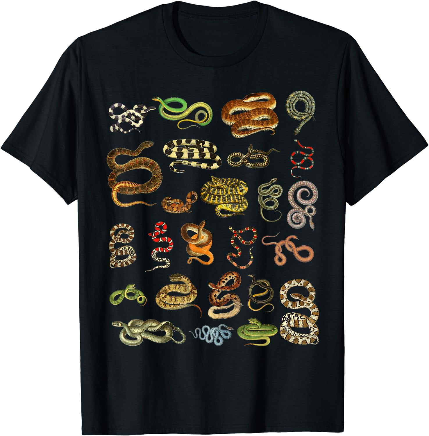 Types Of Snakes Educational Herpetologist Kids Boys Girls T-Shirt ...