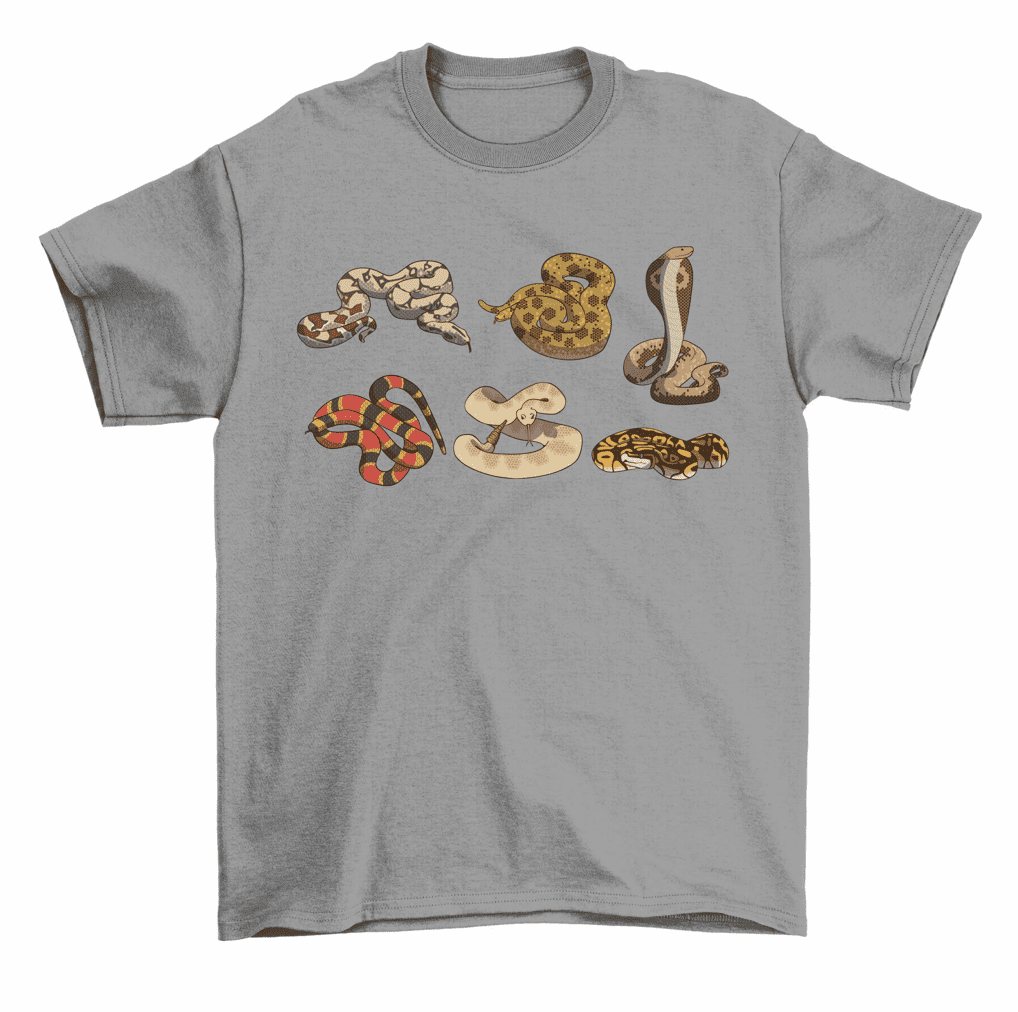 Types Of Snakes Python Serpents Cobra Snake T-Shirt Men Women - Walmart.com