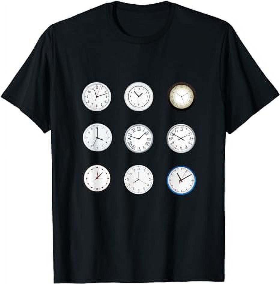 Types of Analog Clocks Grandfather Clock Time Tick Tock T-Shirt ...
