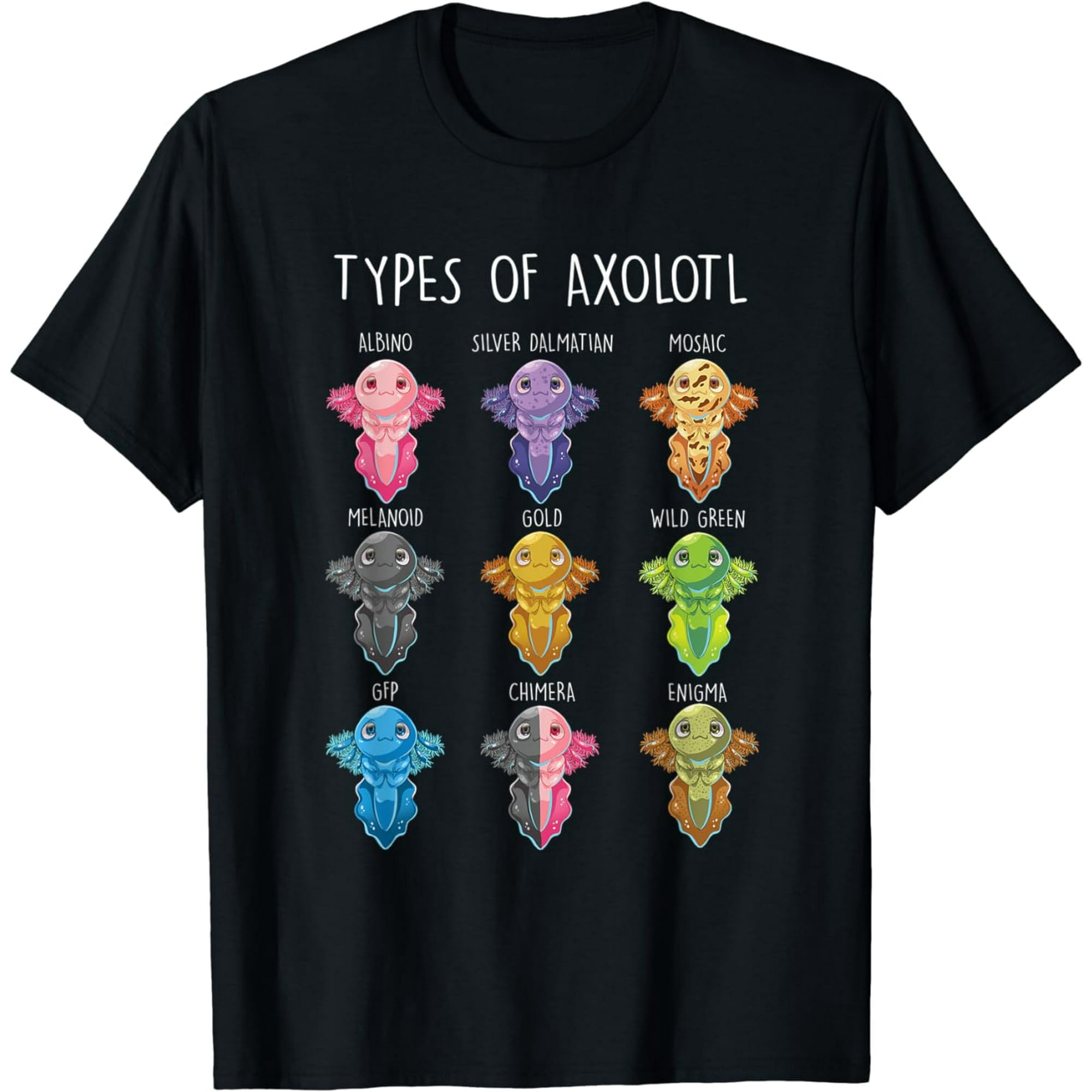 Types of Axolotl Axolotls Of The World Cute Kawaii Axolotl pure cotton ...