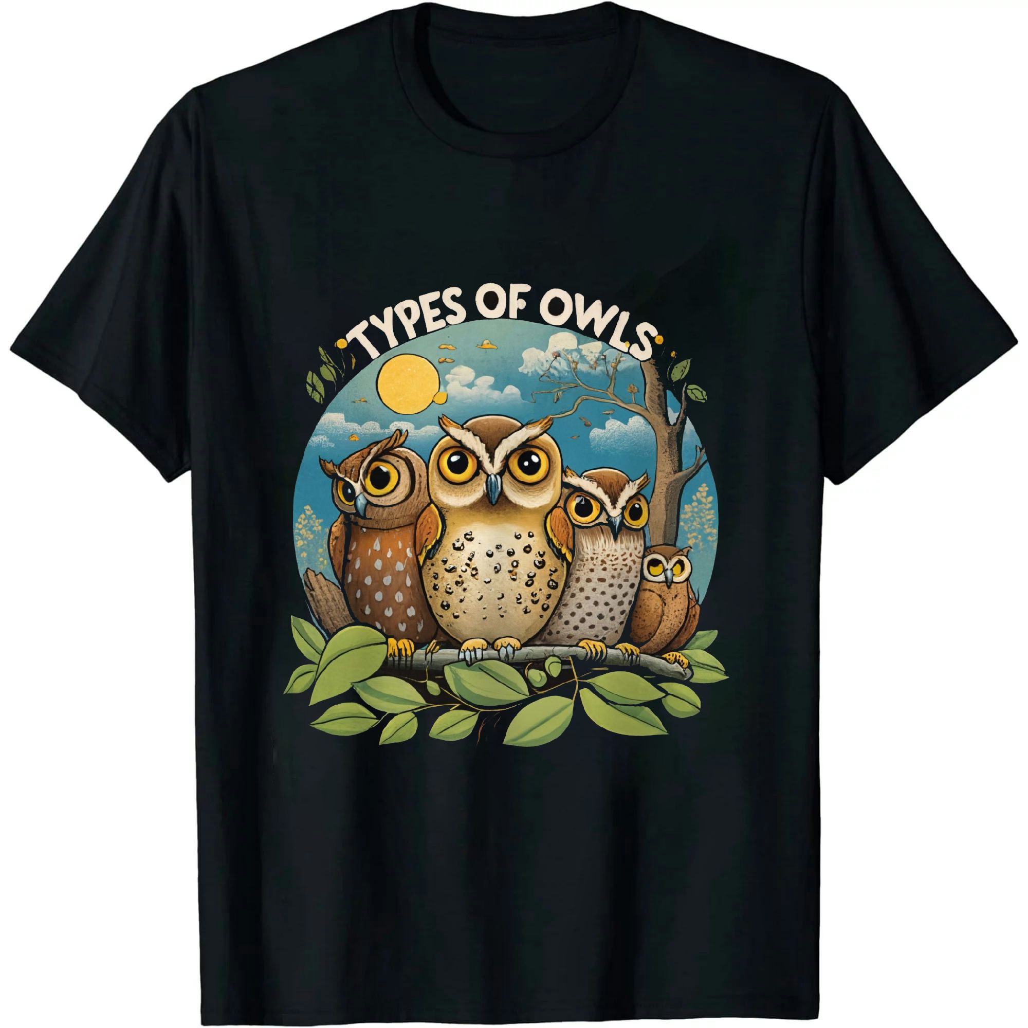 Types of Owls Educational Collection Cute Owl Gifts For Kids T-Shirt ...