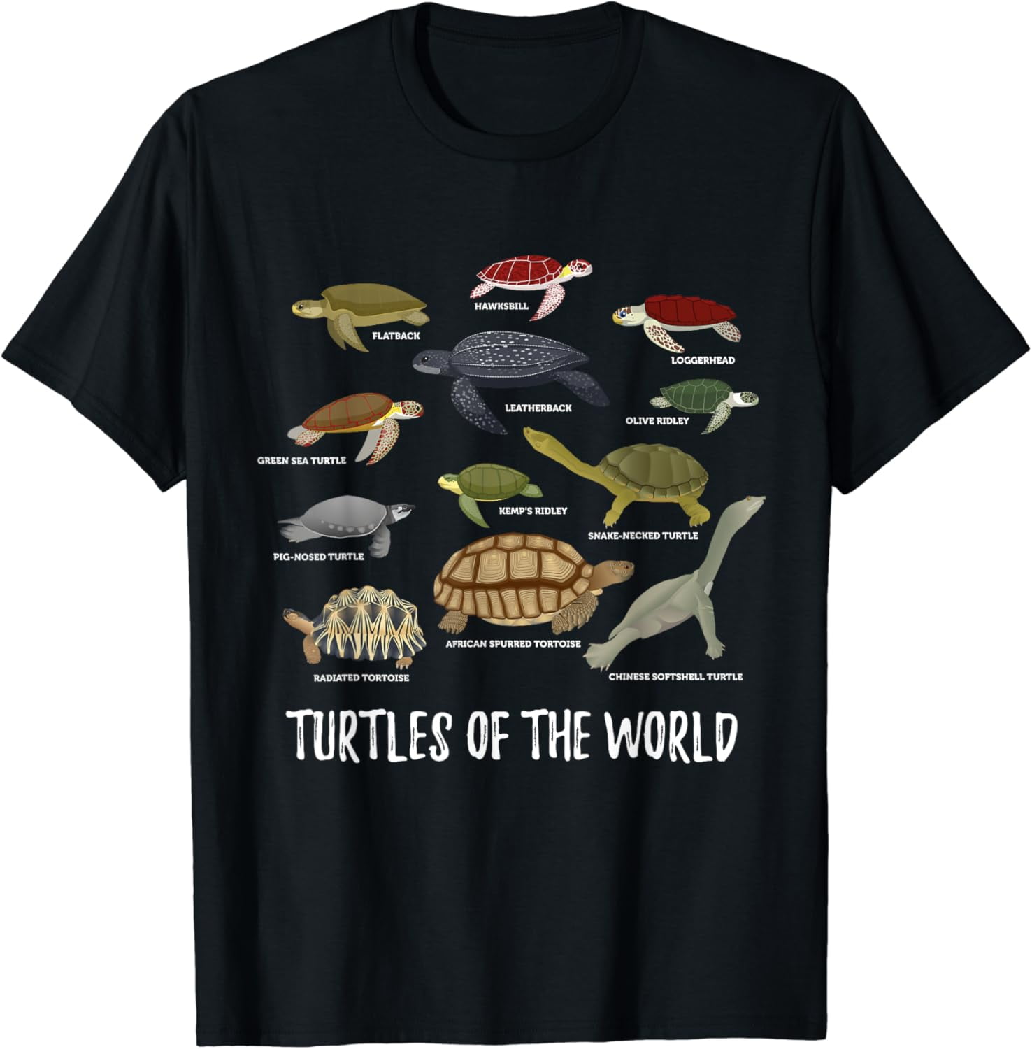 Types of Turtle Shirt | Tortoise Apparel Sea Turtle Lovers T-Shirt ...