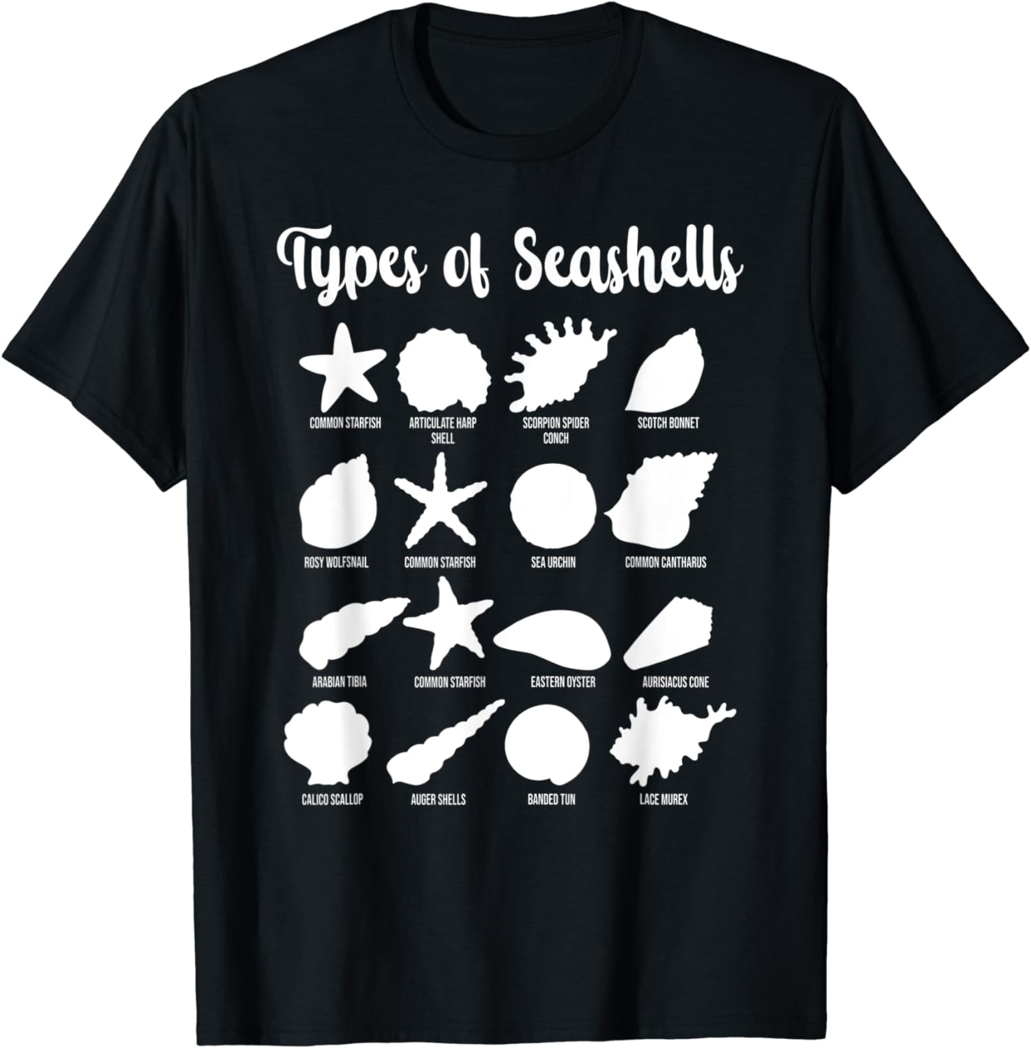 Types of seashells T-Shirt - Walmart.com