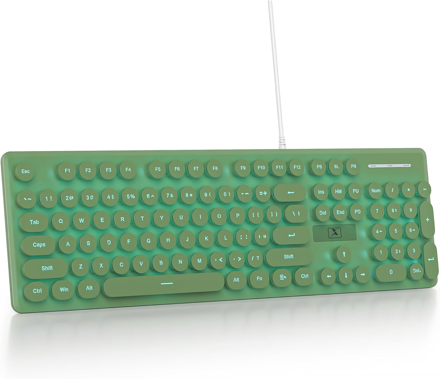 Typewriter Design: This wired retro keyboard with punk round keycaps ...
