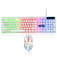 onn. 4-PC Gaming Starter Kit with LED Keyboard, Programmable Mouse ...