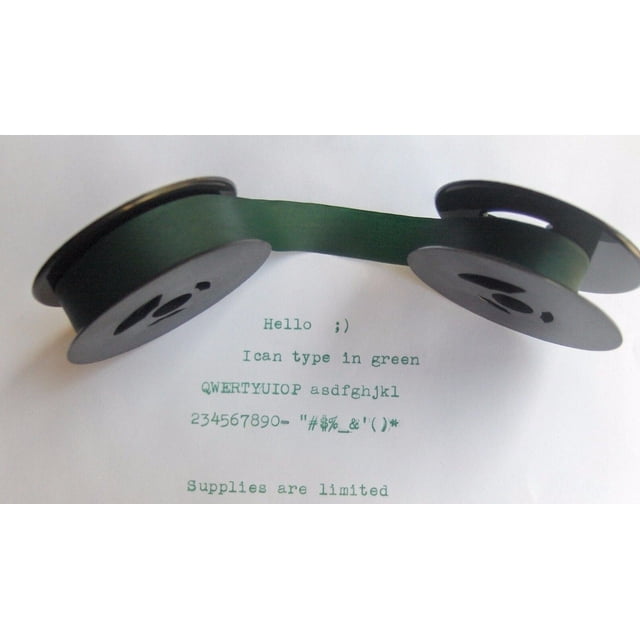 Typewriter Ink Ribbons New Green Ink Ribbon for Manual and Electric ...