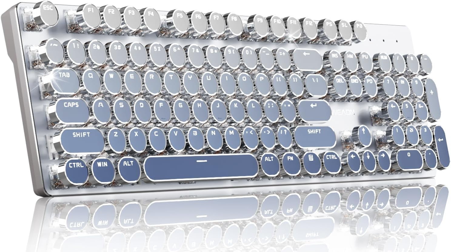 Typewriter Keyboard Wireless Mechanical Keyboard, 104-Key Beautiful ...