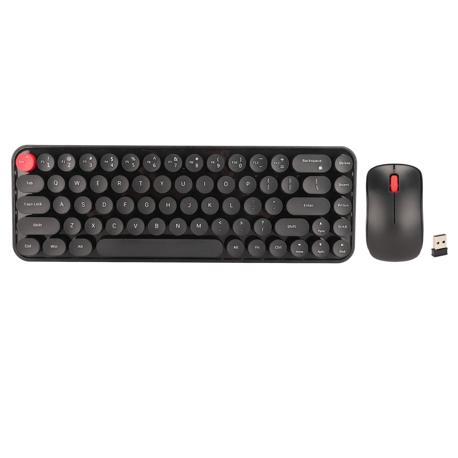 Typewriter Keyboard and Mouse Combo 68 Keys 2.4GHz Stable Transmission ...