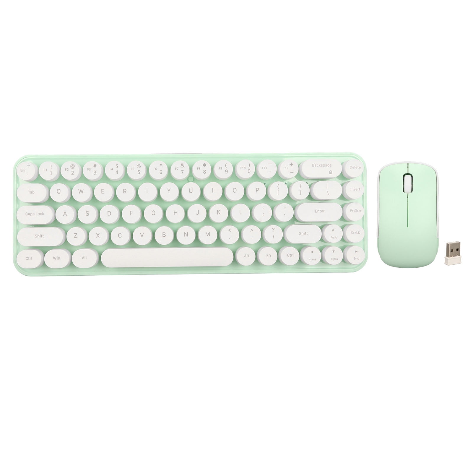 Typewriter Keyboard and Mouse Combo 68 Keys 2.4GHz Stable Transmission ...