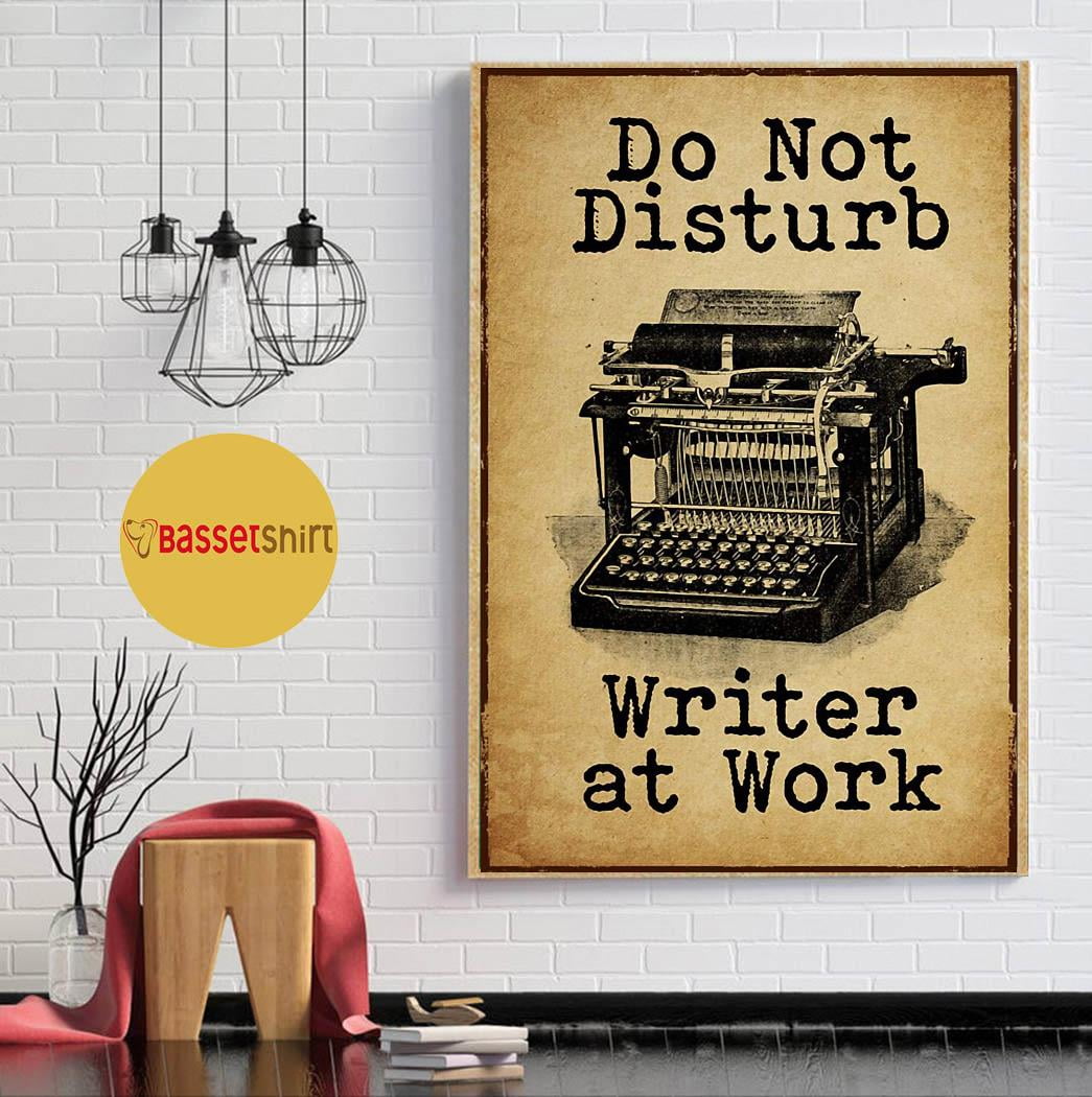 Typewriter do not disturb writer at work poster 24 x 36 Inch Poster ...