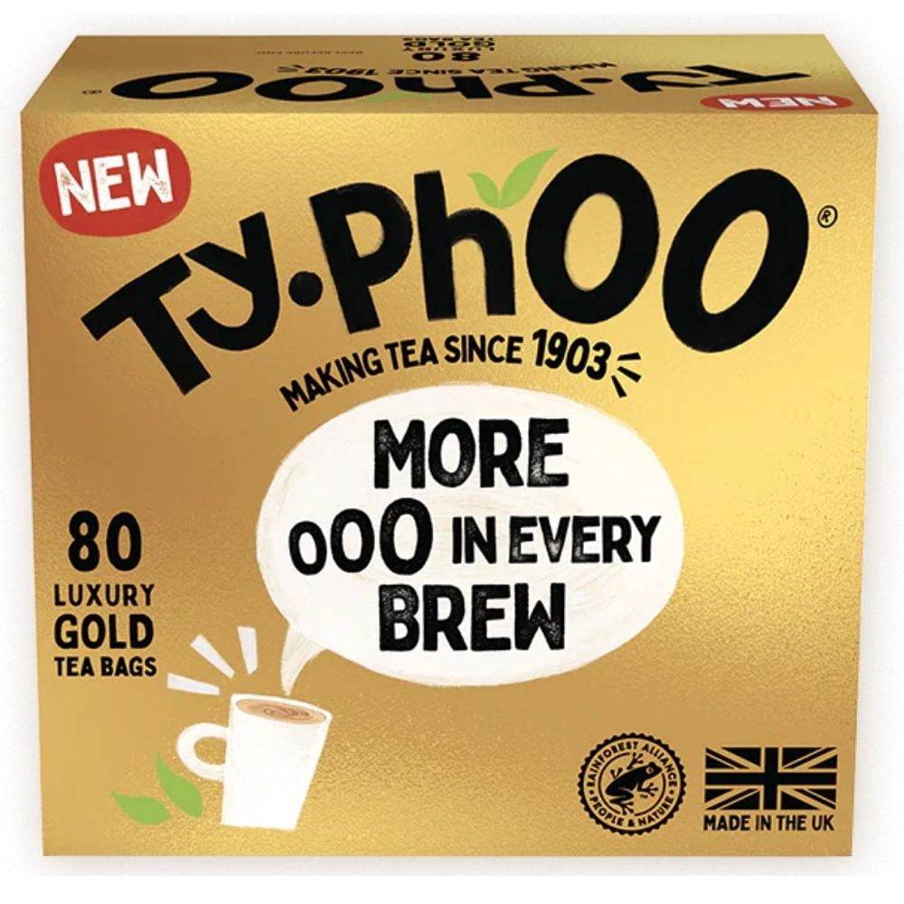 Typhoo Gold (More In Every Brew) 80 Luxury Tea Bags (Pack of 1 ...