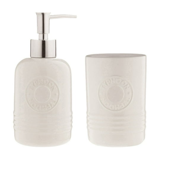 Typhoon Living Collection Soap Dispenser & Tumbler Set | Cream ...