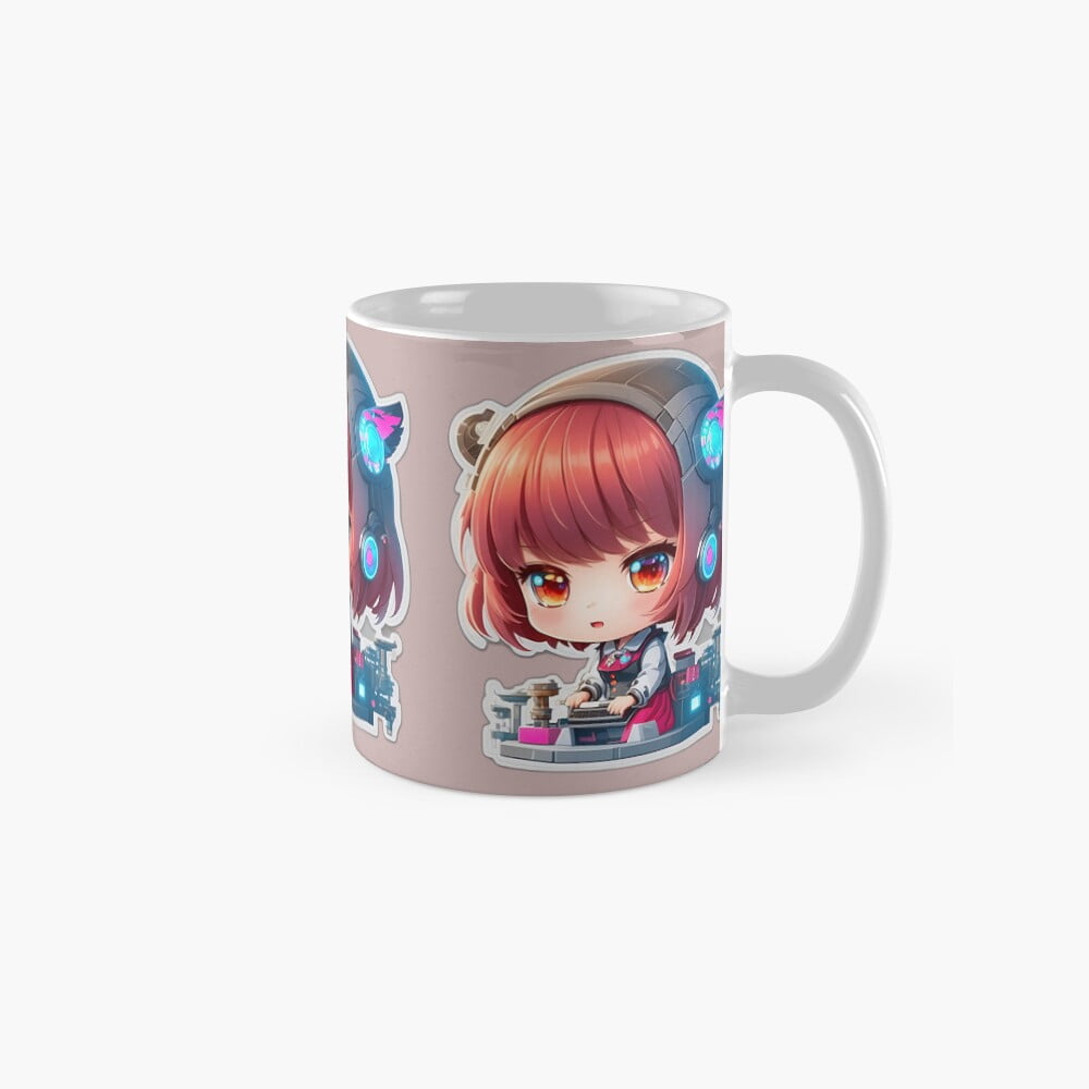 Typing Chibi girl Classic Mug - Walmart.com