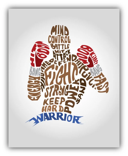Typo Box Warrior Fighter Sport Car Sticker Phone Decal Water Bottle ...