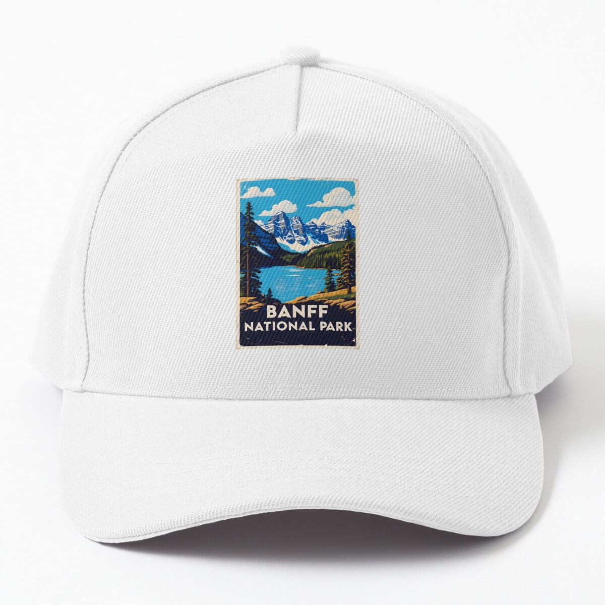 TypoTee Banff National Park Canada Vintage Travel Tourism Baseball Cap ...
