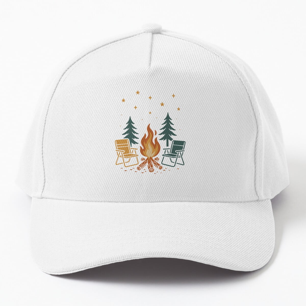 TypoTee Camping Campfire Camper Adventure Baseball Cap; Inspirational ...