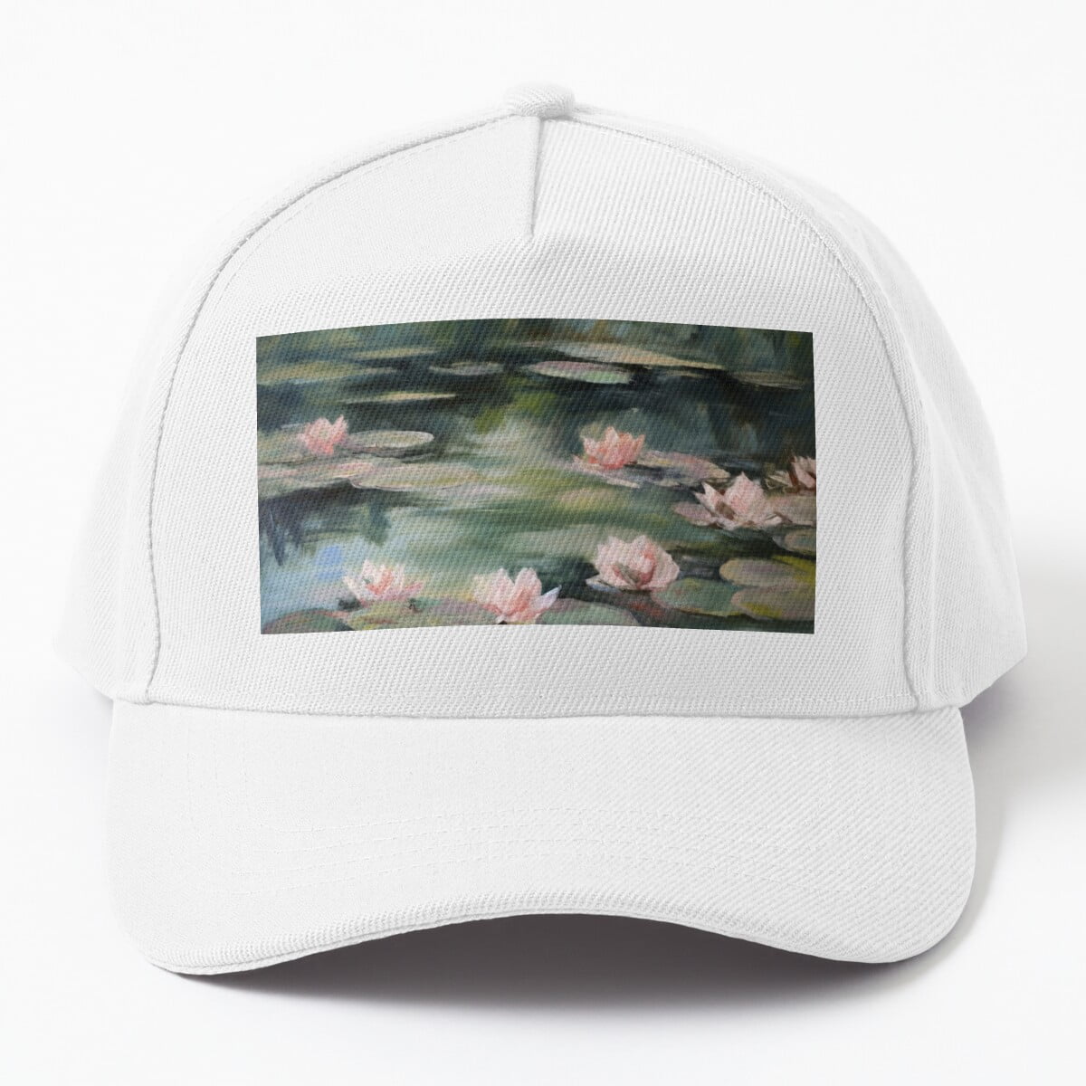 TypoTee Coquette Aesthetic Vintage Of A Lake With Water Lilies Baseball ...