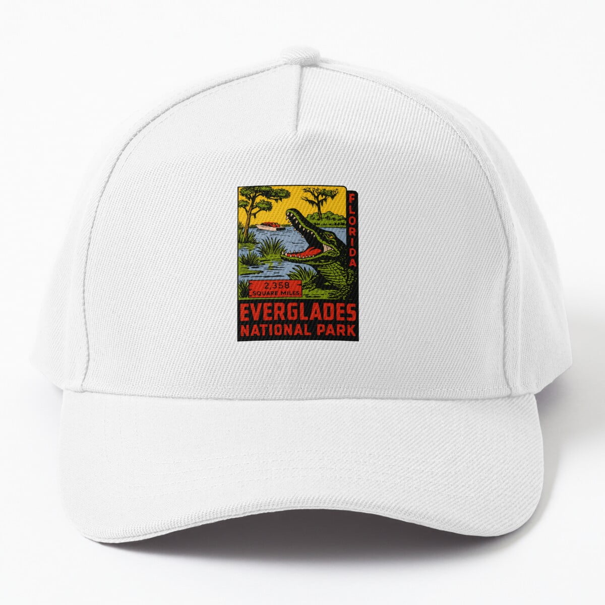 TypoTee Everglades National Park Vintage Style Decal Baseball Cap ...