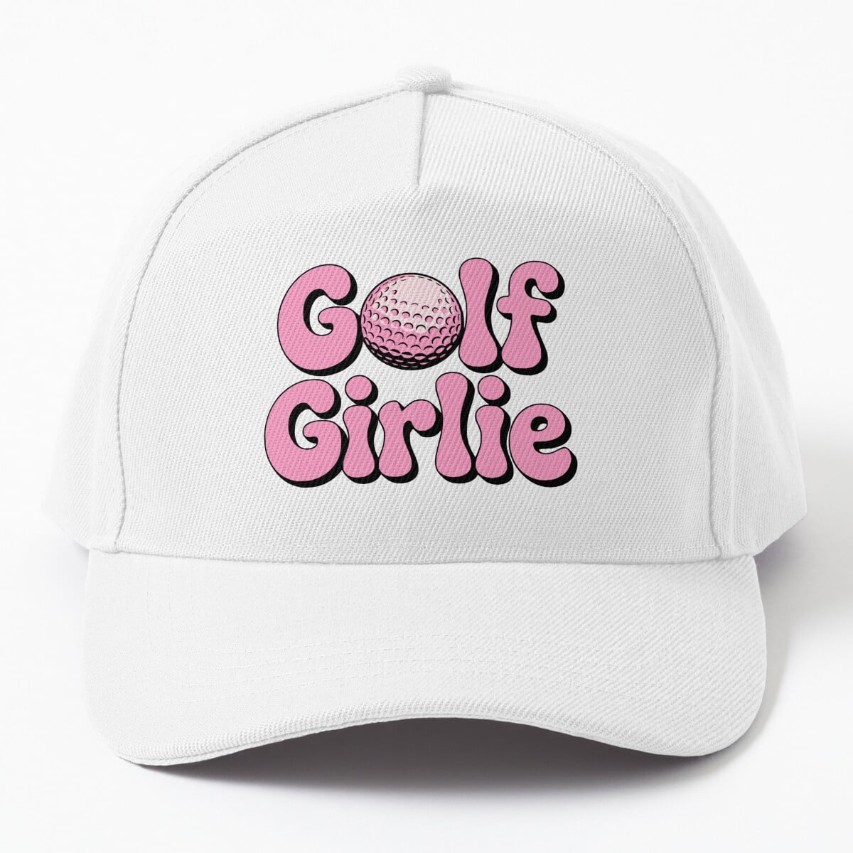 TypoTee Golf Girlie Pink Golf Girl Baseball Cap; Inspirational Graphic ...
