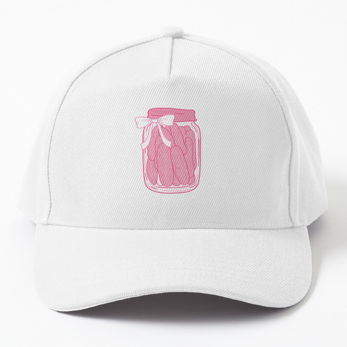 TypoTee Pink Coquette Pickles Baseball Cap, Inspirational Graphic Cap ...