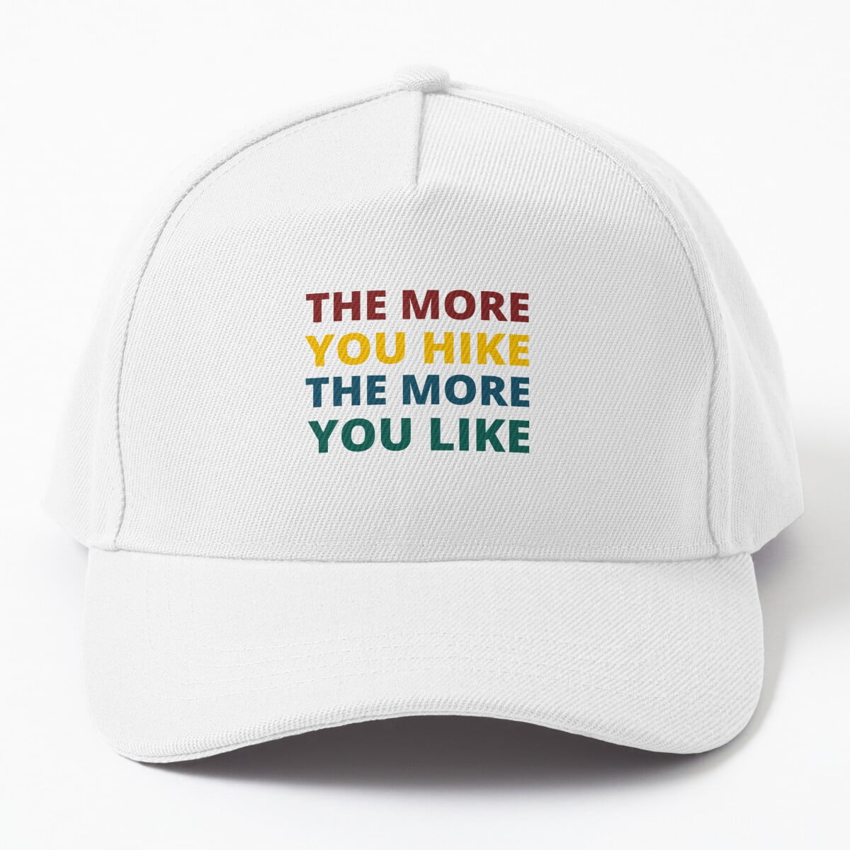 TypoTee Retro The More You Hike The More You Like Art Designs Baseball ...