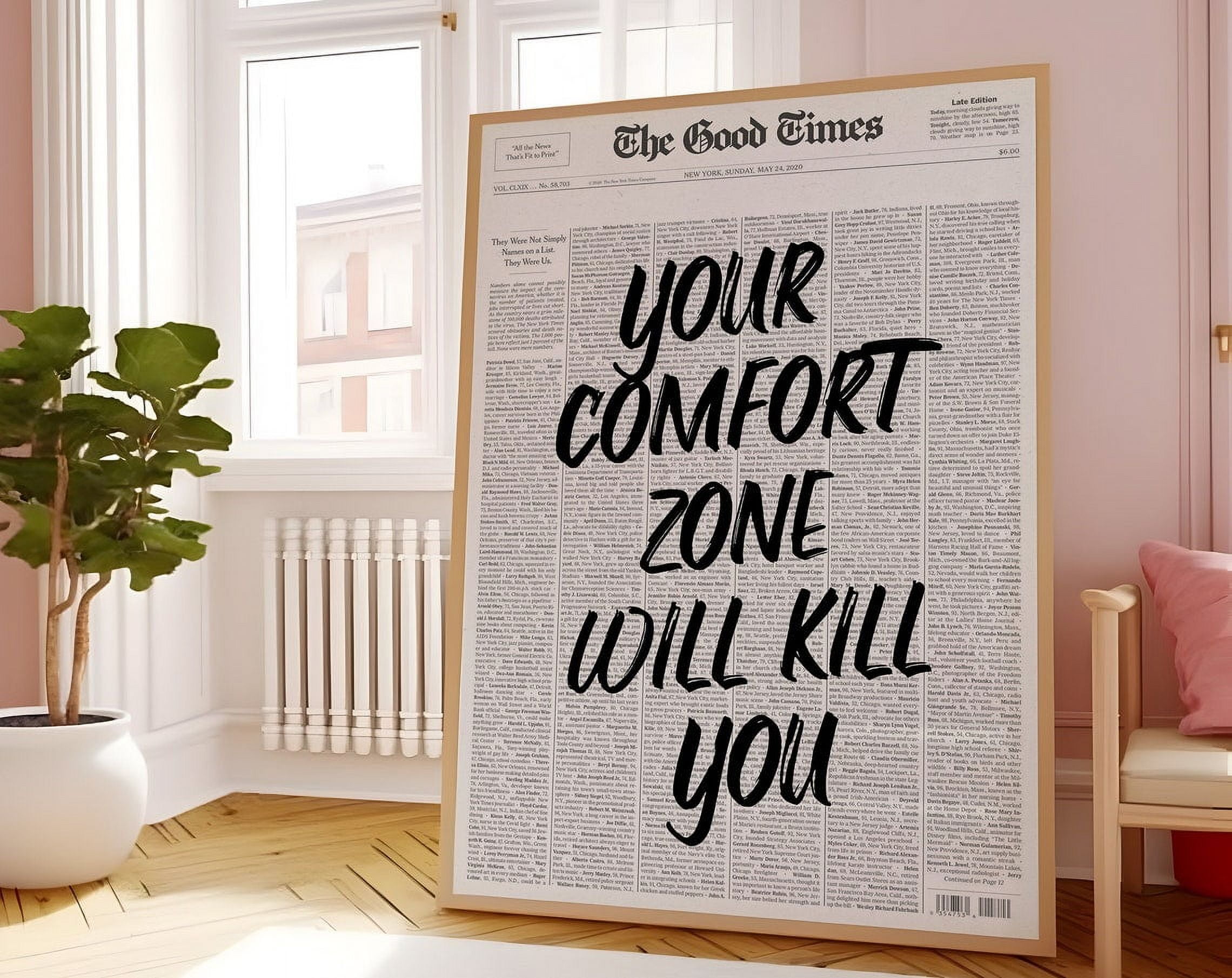 Typography Newspaper Print, 70S Wall Art, Aesthetic Print, Vintage ...