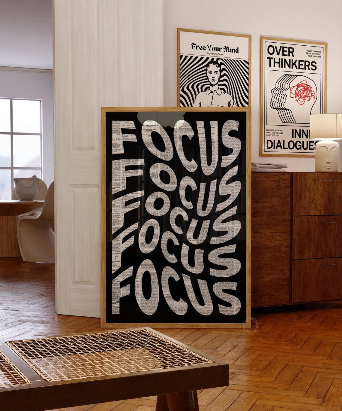 Typography Poster, Aesthetic Print, Vintage Poster, Trippy Wall Art, Retro Newspaper Print ...